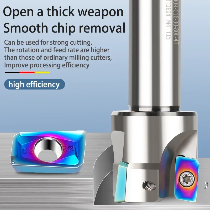 Carbide Turret Milling Cutter 16mm CNC Face Mill High Precision Wear ...