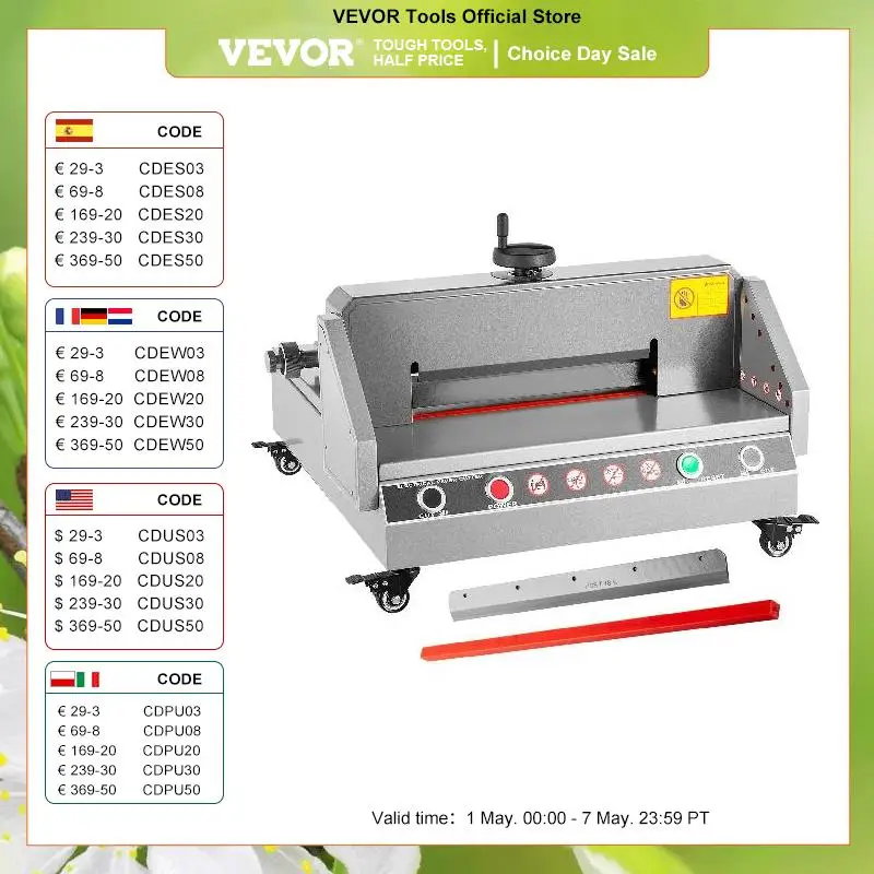 VEVOR-0-330MM-Electric-Paper-Cutter-Cutting-Width-Industrial-Heavy-Duty ...