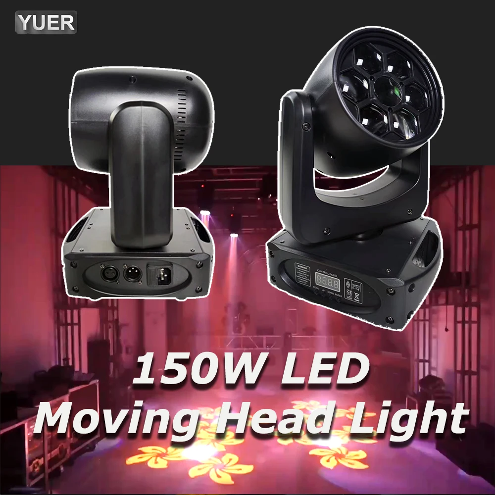 Yuer New Led 150w Moving Head Light With Roto Gobos 3 Face Prism Dmx512 ...