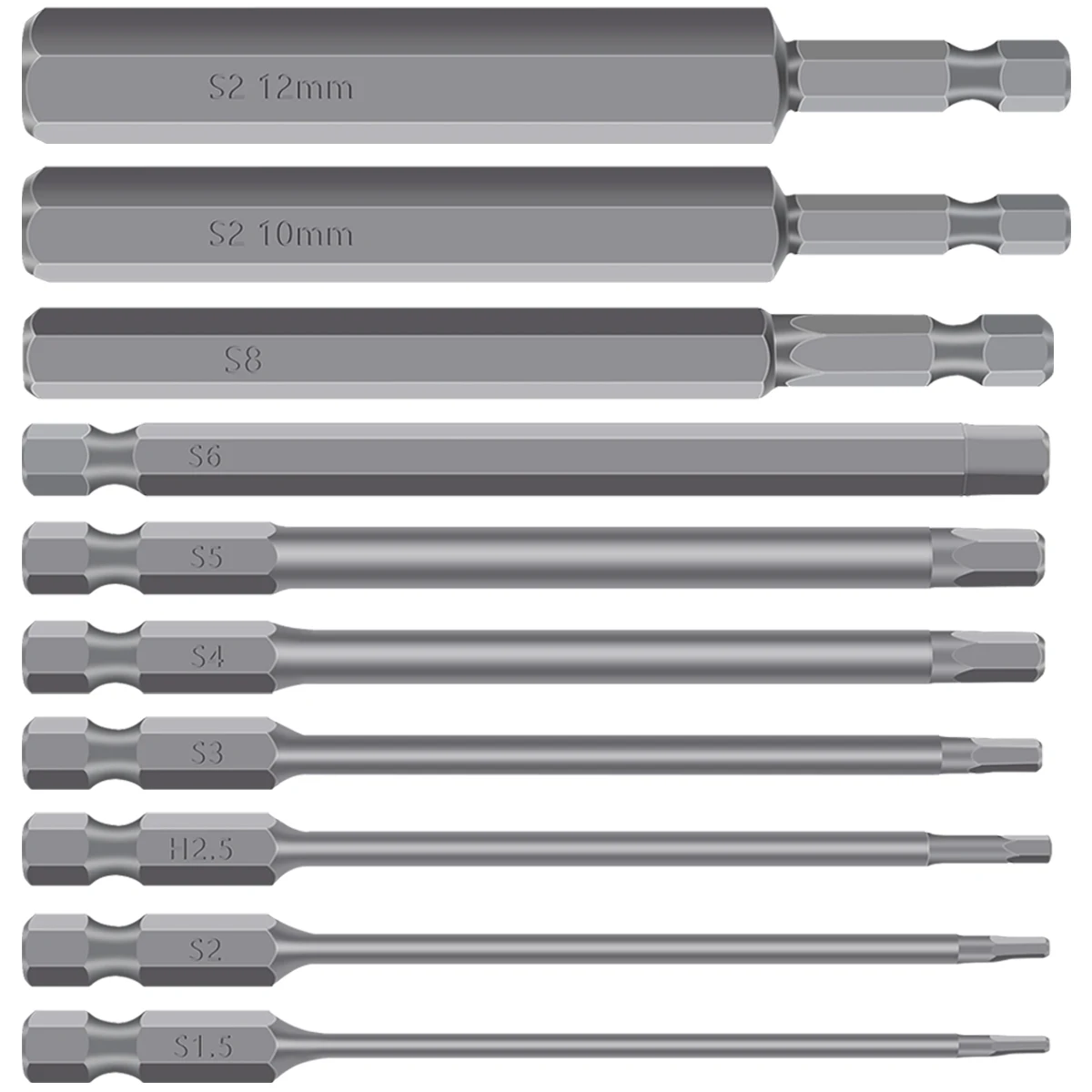 Blue Spot Hex Extra Long Allen Key 3/8 Inch Socket Bit Set 01516 ...