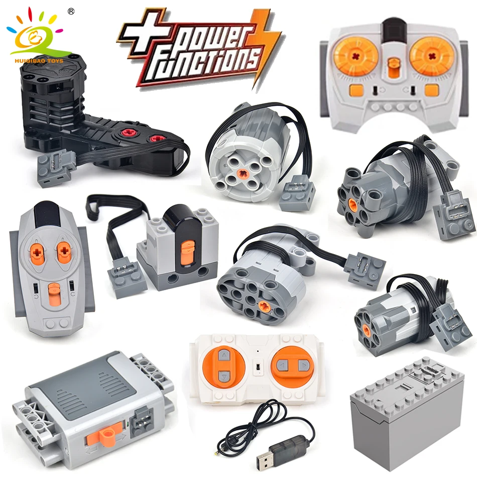 HUIQIBAO-Technical-Motor-Power-Function-Parts-Building-Blocks-Tech-Bricks-Servo-Train-Model ...