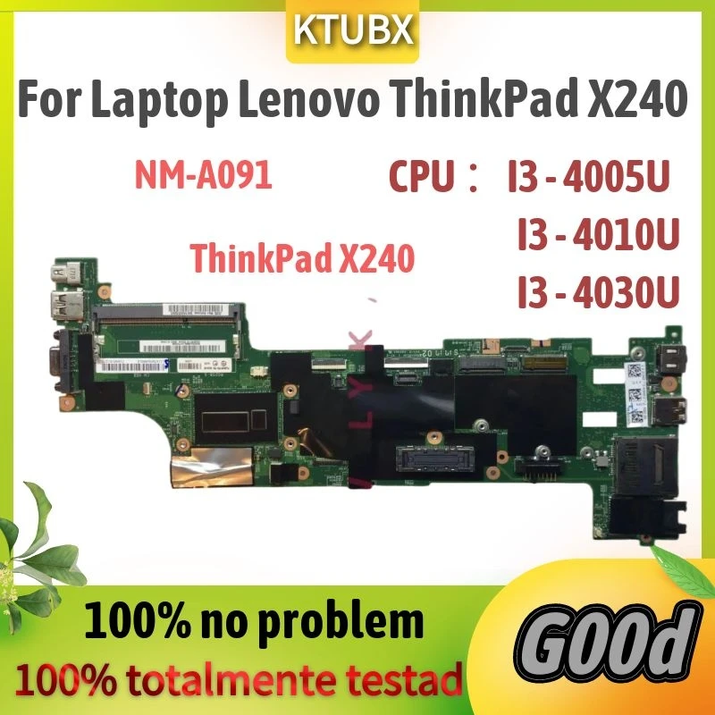 Original-For-Laptop-Lenovo-ThinkPad-X240-Motherboard-CPU-I3-4010U-4030U ...