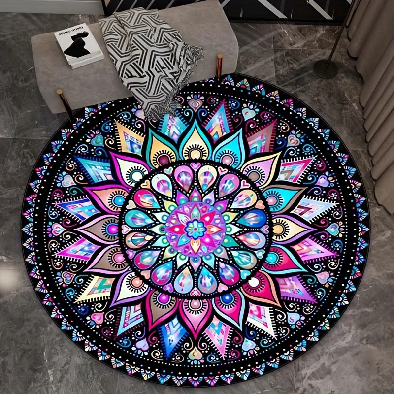 3D-Mandala-Round-Rugs-Moroccan-Ethnic-Style-Living-Room-Area-Carpets ...