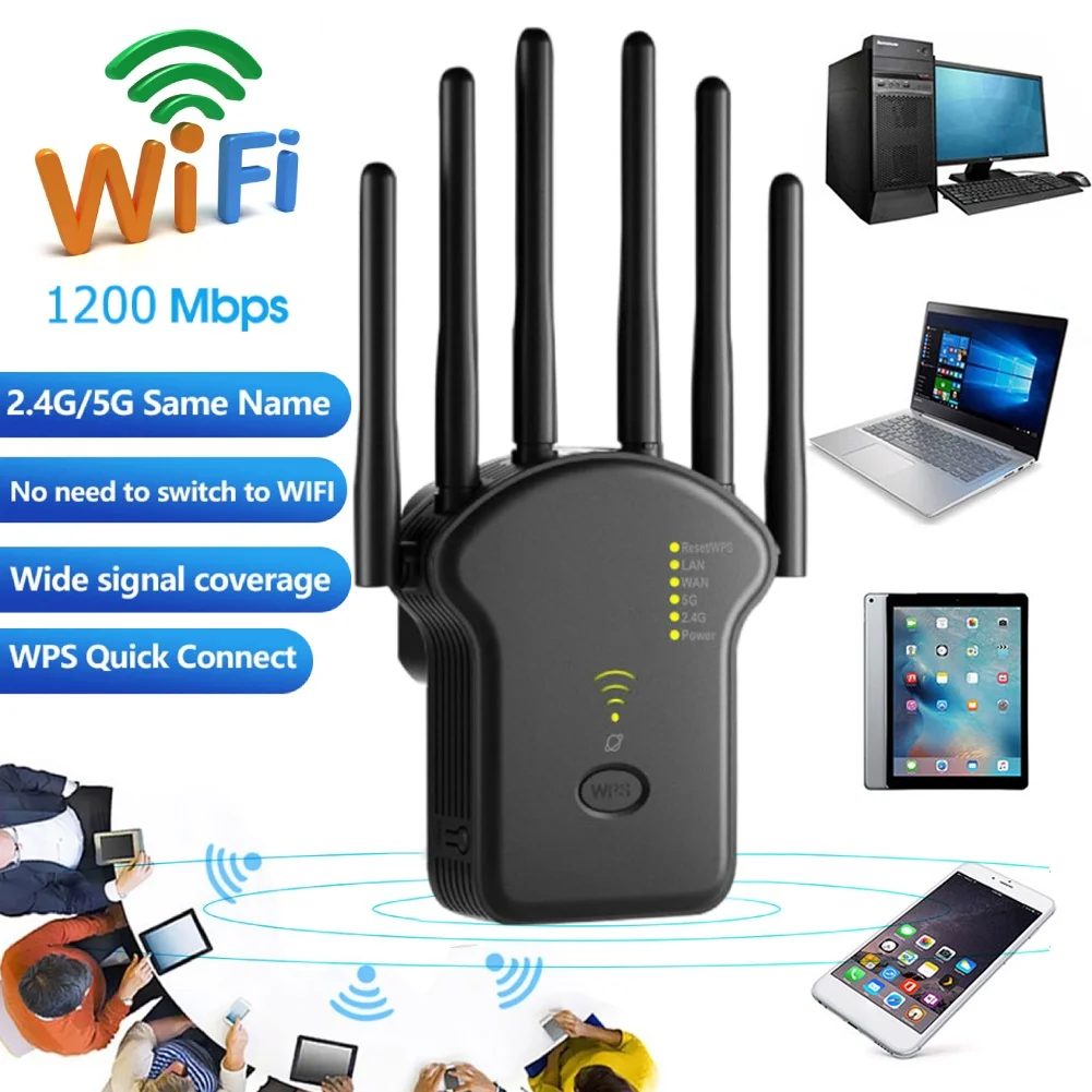1200Mbps-Wireless-WiFi-Repeater-WiFi-Signal-Repeater-Dual-Band-2-4G-5G ...