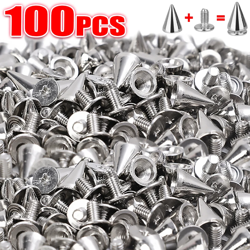 Wholesale-Silver-Cone-Studs-and-Spikes-Metal-Double-Cap-Rivets ...