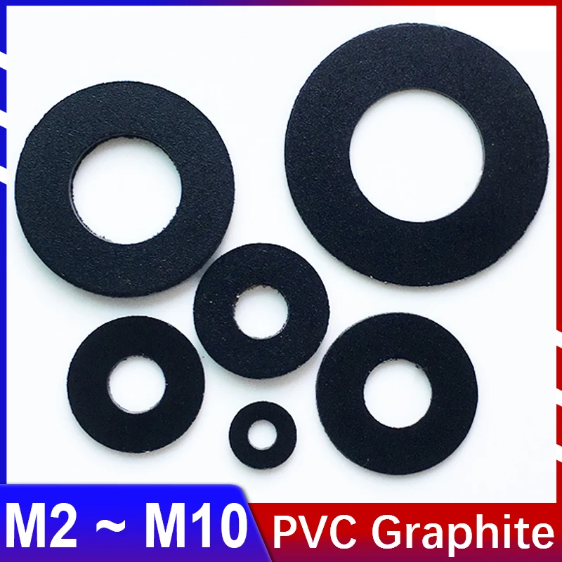 Black-PVC-Graphite-Ultra-thin-Flat-Washer-Plastic-M2-M2-5-M3-M4-M5-M6 ...