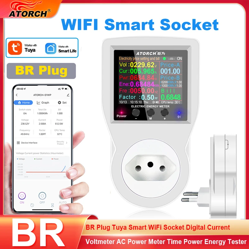 BR-Plug-Tuya-Smart-WiFi-Socket-Digital-Current-Voltmeter-AC-Power-Meter ...
