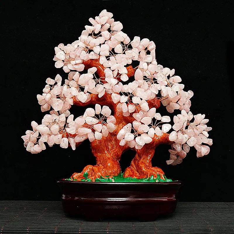 28cm-Natural-Pink-crystal-Tree-of-Life-Chakra-Crystal-Tree-Bonsai-Feng ...
