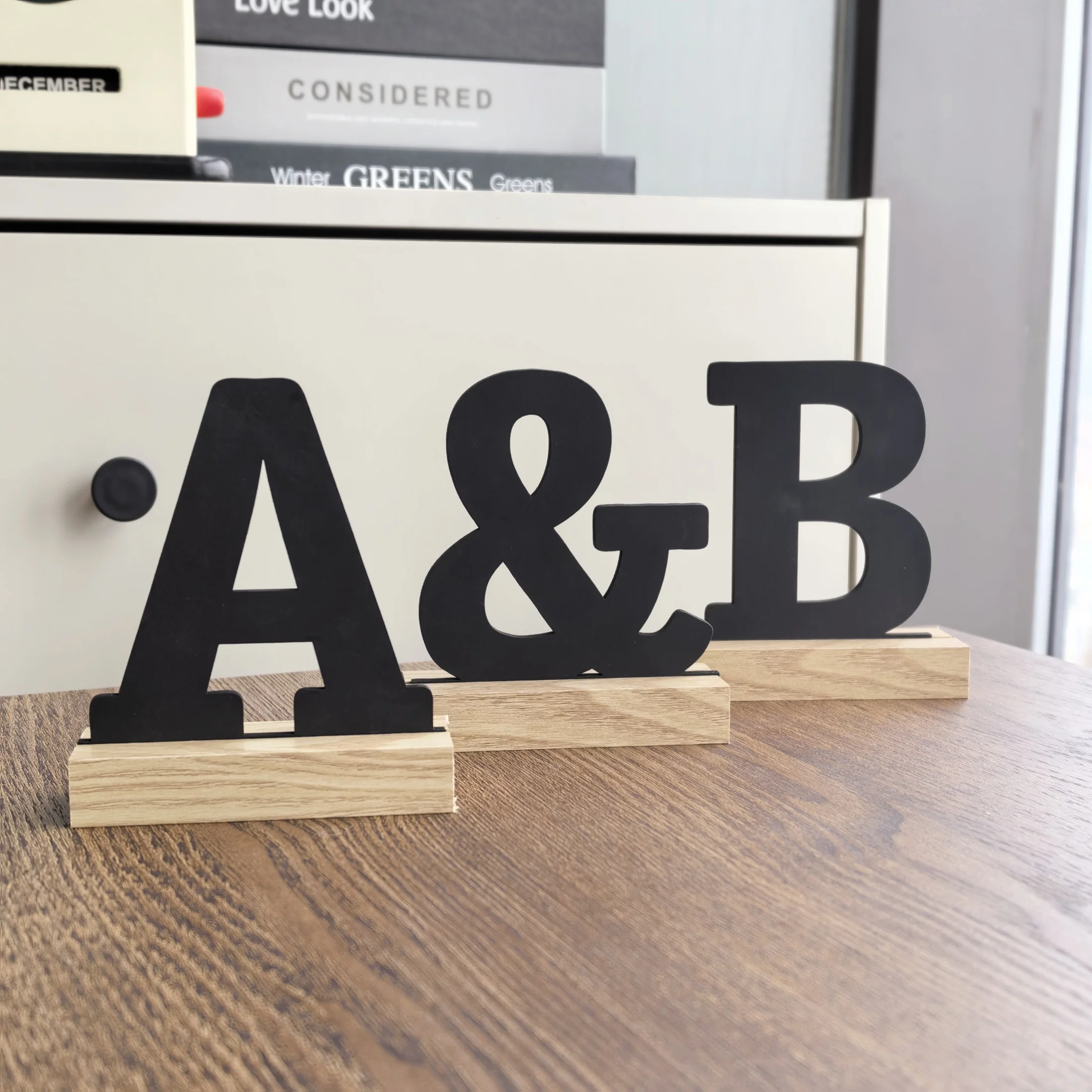 1 unidad de letras del alfabeto de madera rústica de 3,9 pulgadas para ...