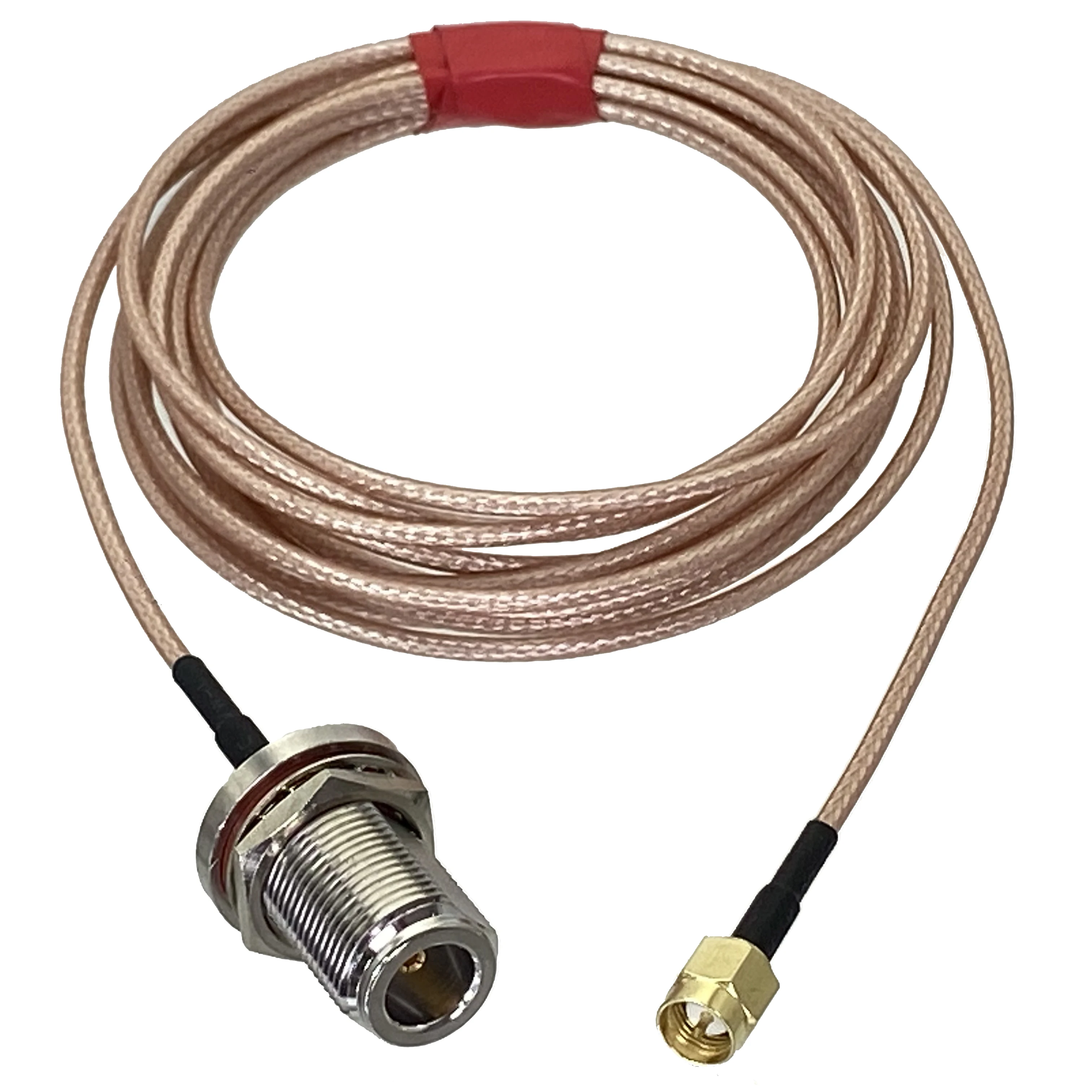 N 암 잭 너트 벌크 헤드 SMA 수 플러그 스트레이트 크림프 RG316 케이블 점퍼 피그 테일 4 인치 ~ 10M RF 동축 ...