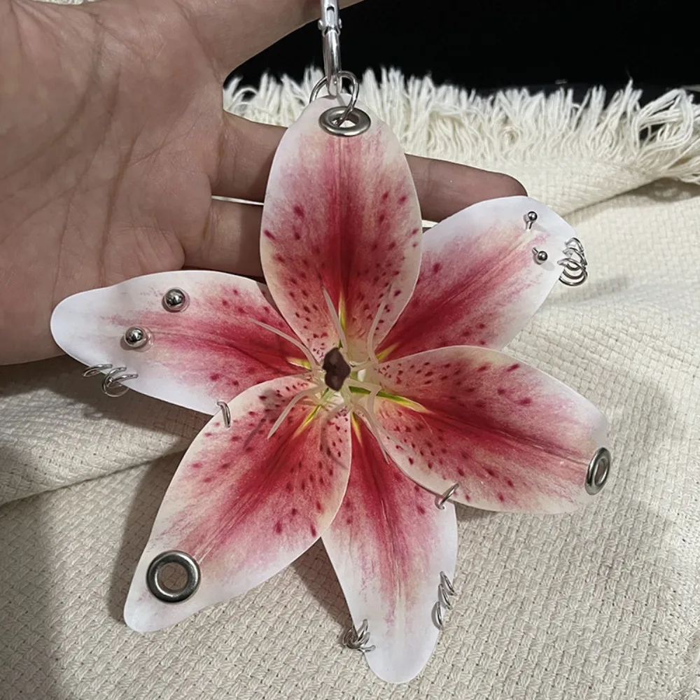 Creative Exquisite Lily Keychain Phalaenopsis Orchid Hanging Flower ...