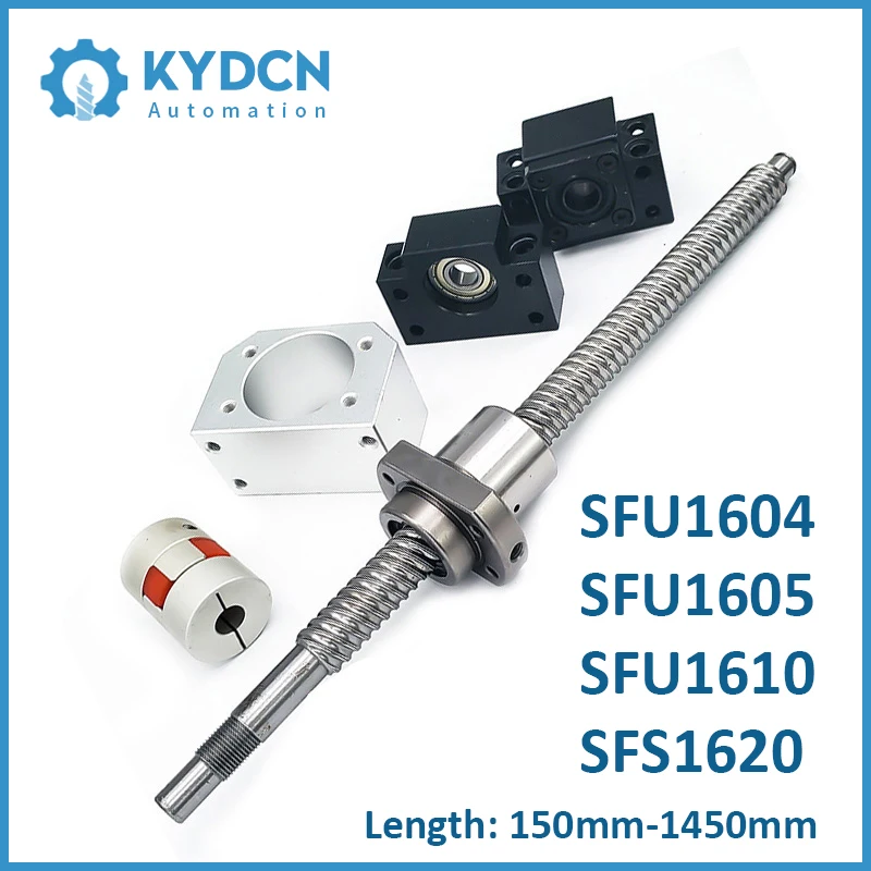 SFU1604-SFU1605-SFU1610-SFS1620-Ball-screw-set-Length-150-1450mm-BK12 ...