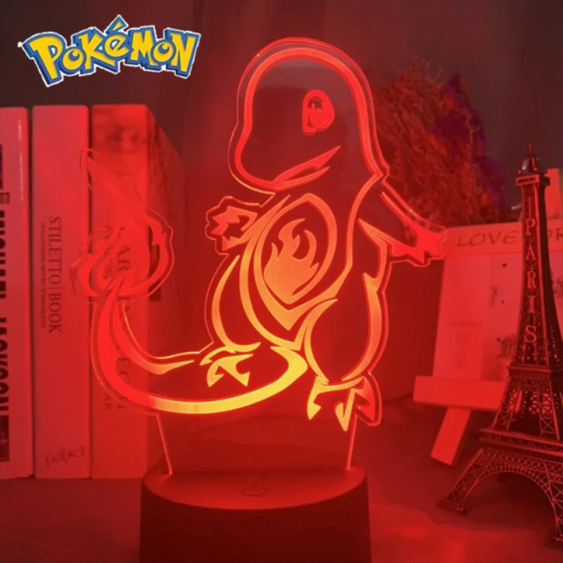 Pokemon 3D LED Night Light decoración de habitación infantil, lámpara ...