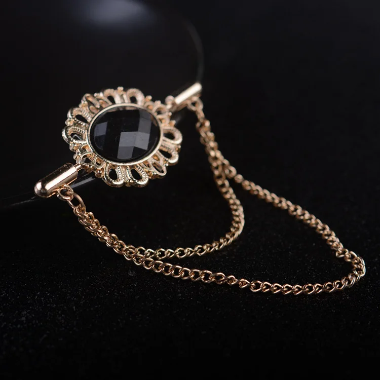 i-Remiel-New-Vintage-Tassel-Crystal-Oval-Collar-Brooch-With-Chain-Pin ...