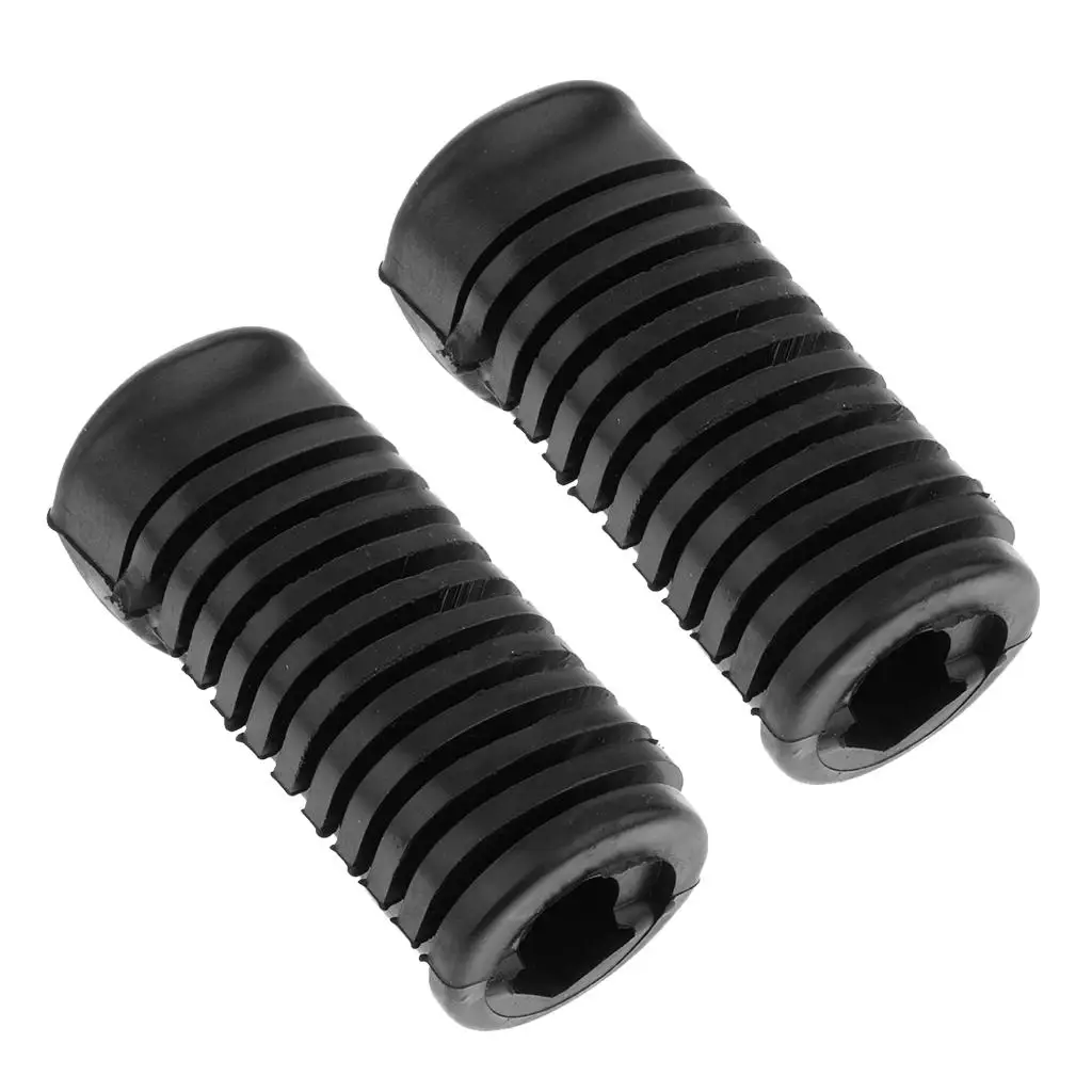 Rubber Nonslip Footrest Pedal Foot Peg Footpeg Covers Set For Cg125 ...