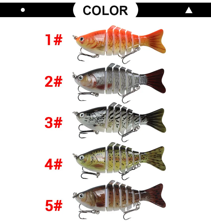 Fishing-Wobbler-Lifelike-7-Segment-Swimbait-Crankbait-Luya-Rubber-Fish ...