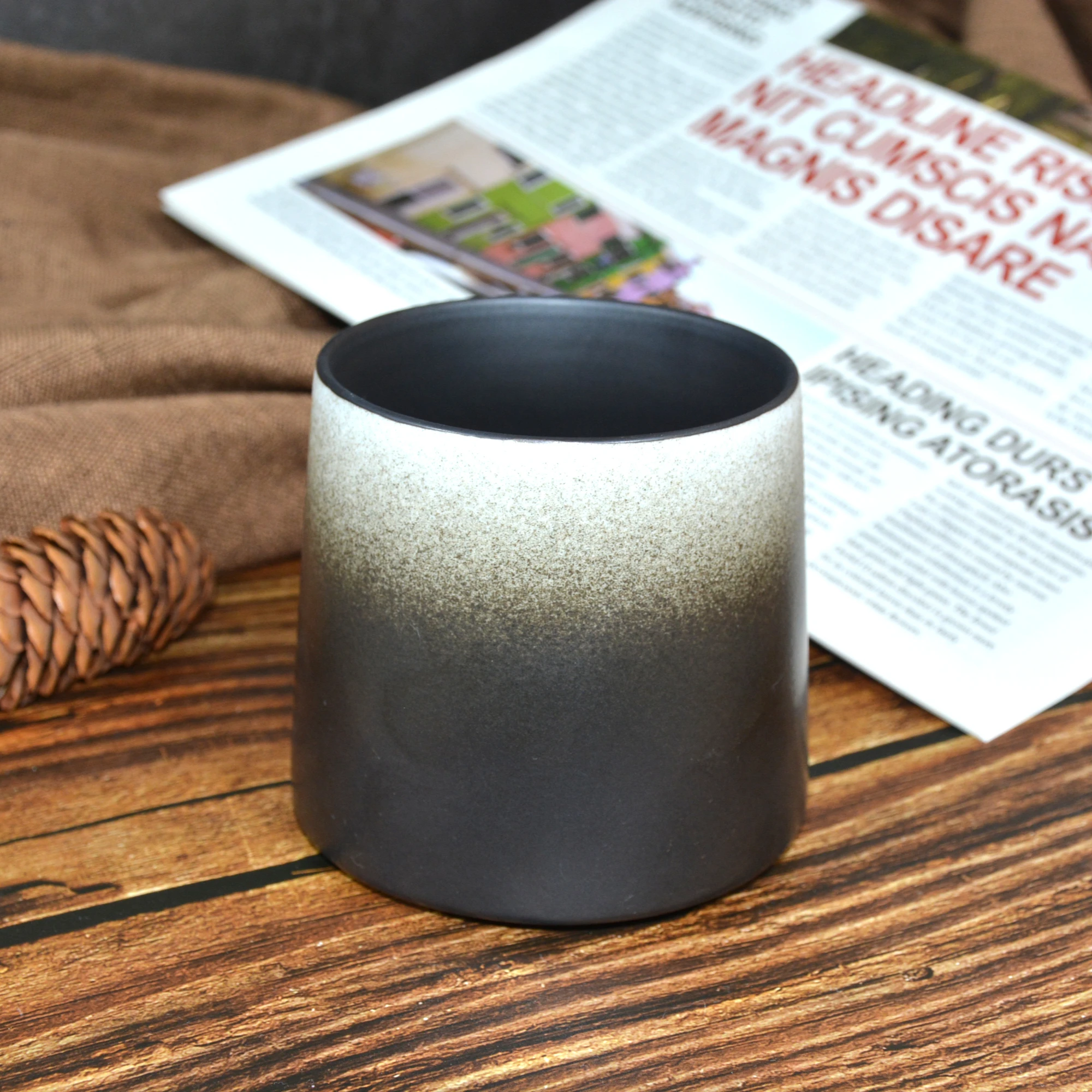 Interval-1pc-300ML-Japanese-Style-Handmade-Ceramic-Mug-Black-Green ...