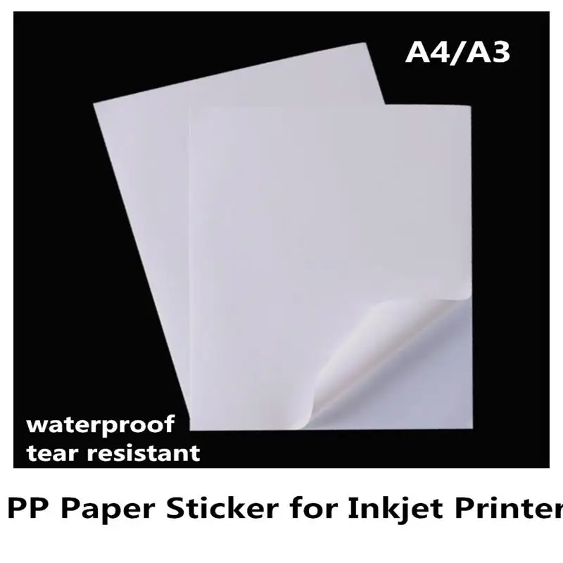 A4/A3 size Matte/glossy surface waterproof PP paper sticker for inkjet ...