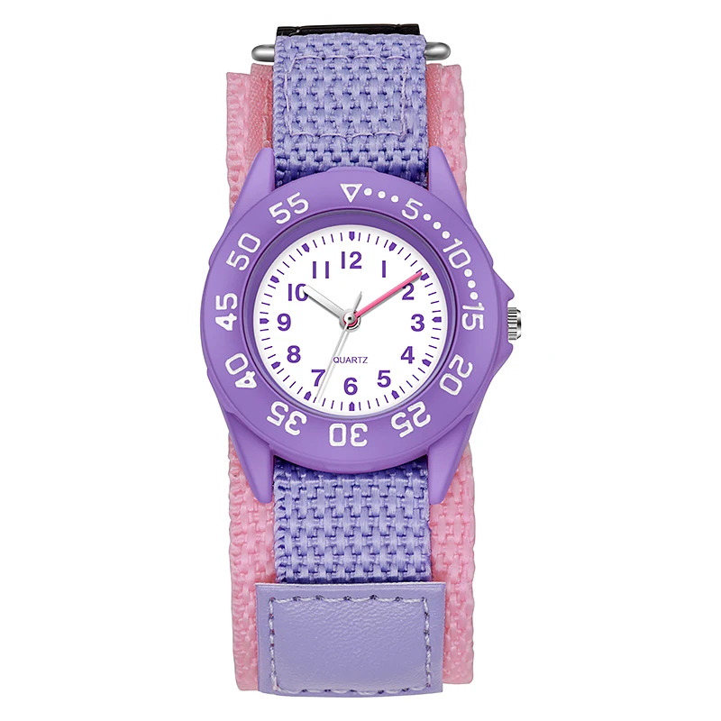 Rotating-Bezel-Sport-Watch-For-Girls-31mm-Dial-Nylon-Velco-Straps ...