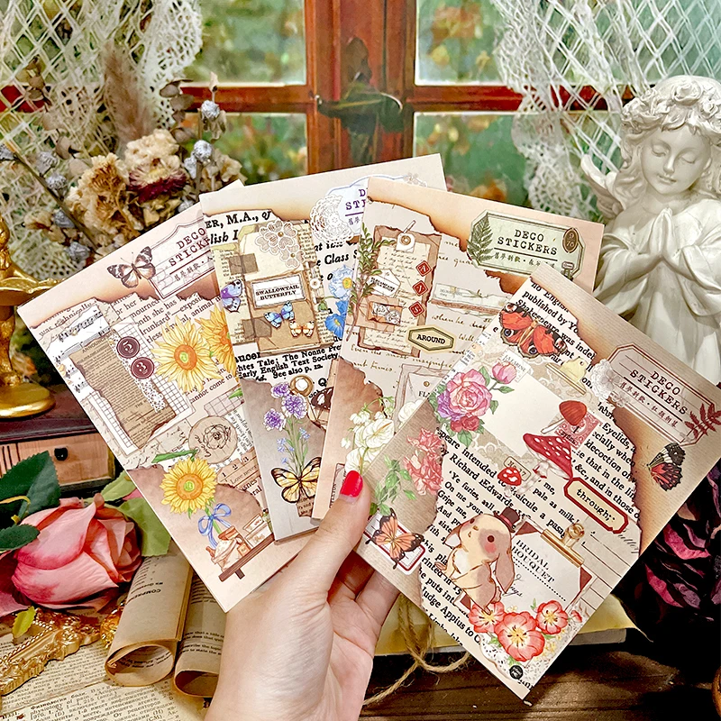 Panalisacraft-vintage-4-Sticker-book-pages-PET-Sticker-Scrapbooking ...