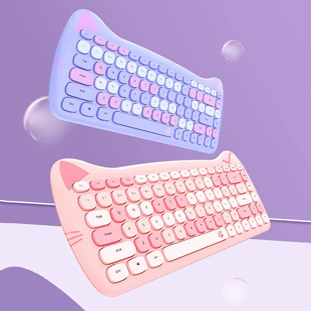 MOFII bezprzewodowy zestaw mysz i klawiatura kolorowa klawiatura komputerowa zestaw mysz i ...