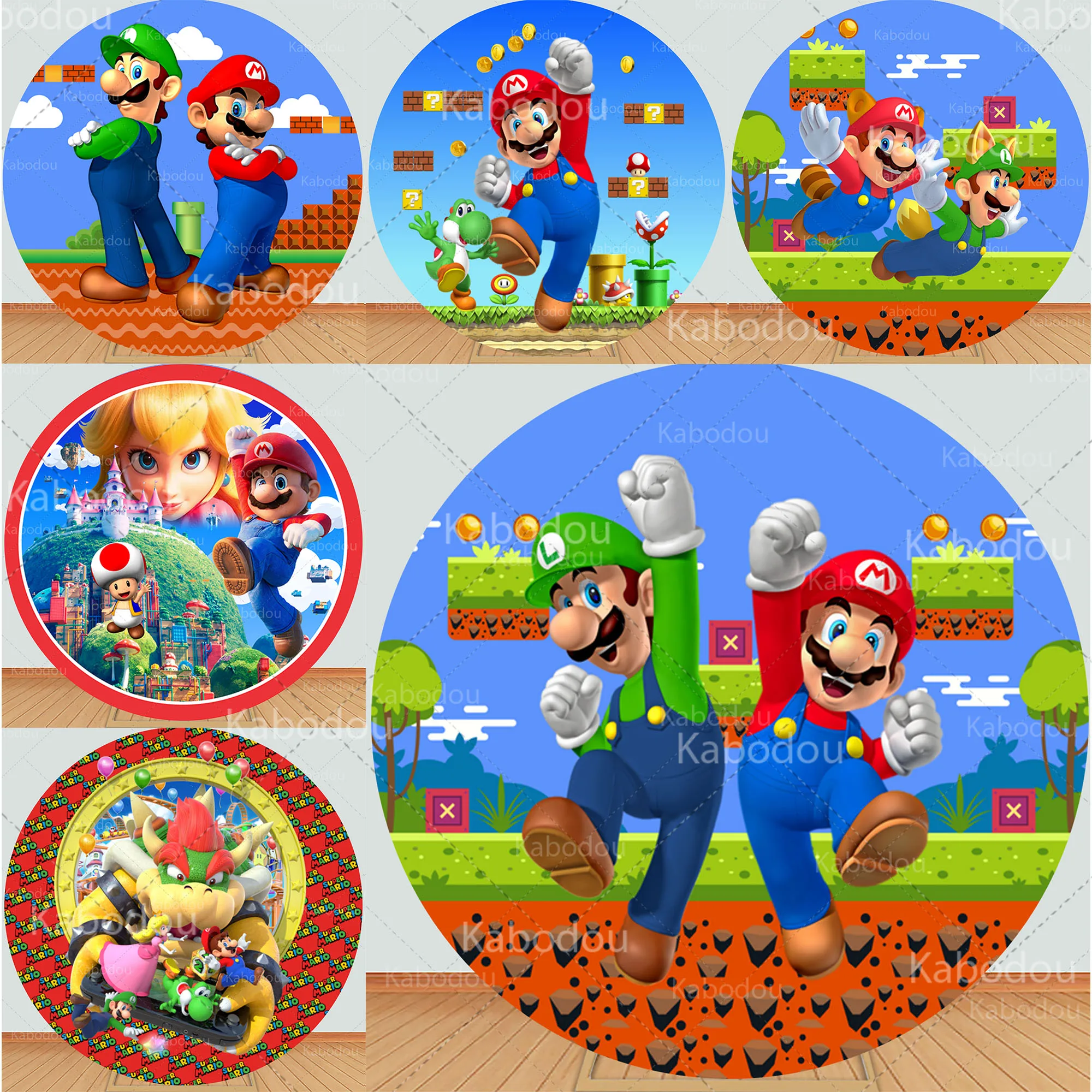 Super-Mario-Bros-Round-Backdrop-Birthday-Decoration-Party-Baby-Shower ...