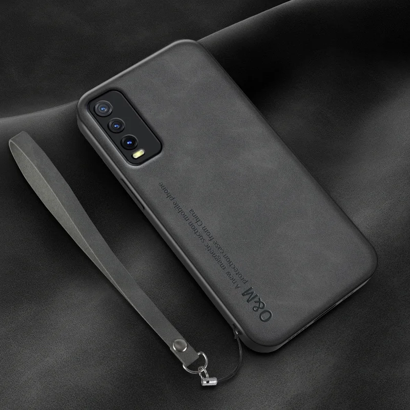 For-Vivo-Y12s-Y12a-Case-Magnetic-Leather-Car-Stand-Plates-Phone-Back ...