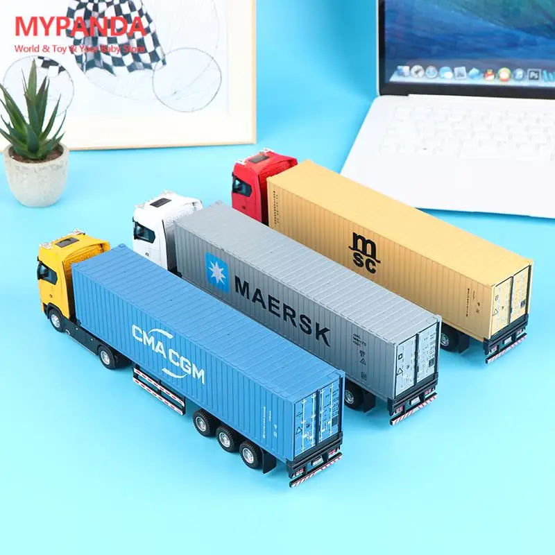 New-1PC-1-36-Diecast-Alloy-Truck-Head-Model-Toy-Container-Truck-Pull ...