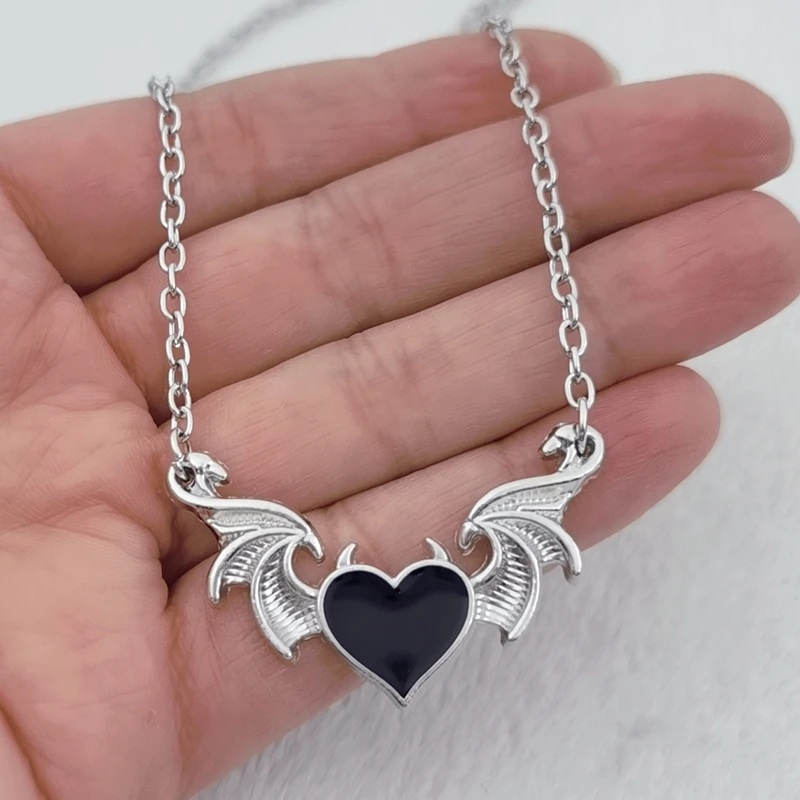 Heart Devil Pendant With Wings
