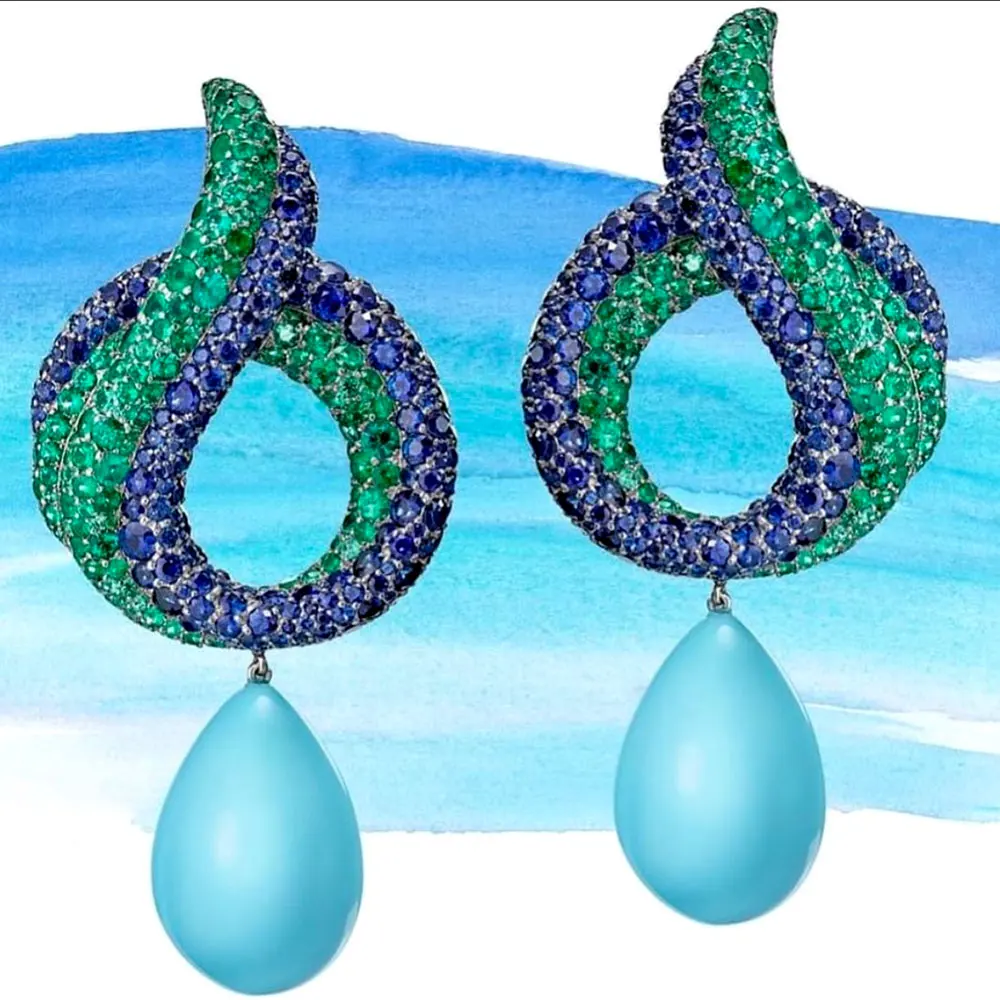 GODKI-Elegant-Red-Carpet-Blue-Gemstone-Earrings-For-Women-Wedding-Cubic ...