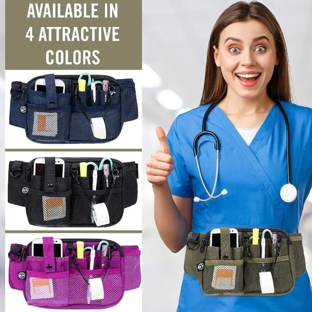 Polyester-Nurse-Fanny-Pack-Portable-Adjustable-Large-Capacity-Nursing ...