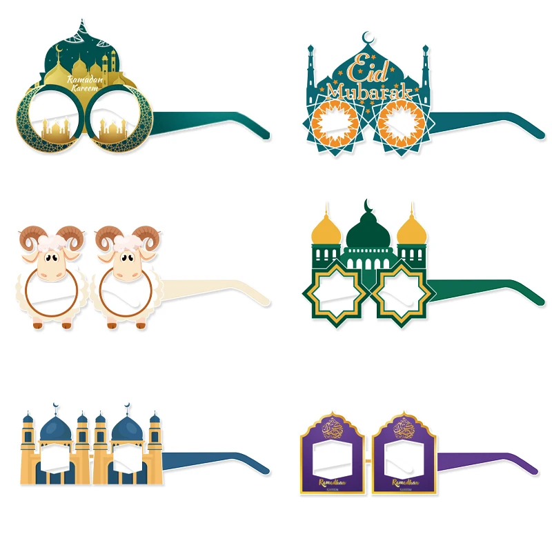 1Set-EID-Mubarak-Theme-Party-Decorations-Paper-Glasses-Ramadan-Islamic ...