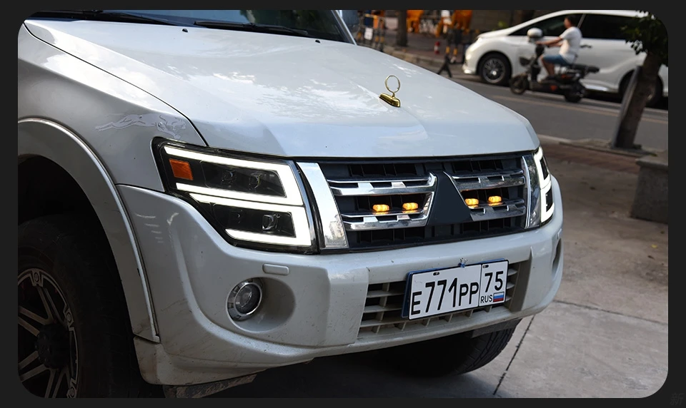 Pajero V93 Headlights 2006-2020 V97 LED Headlight Montero V87 V95 Dynamic Signal Animation DRL ...