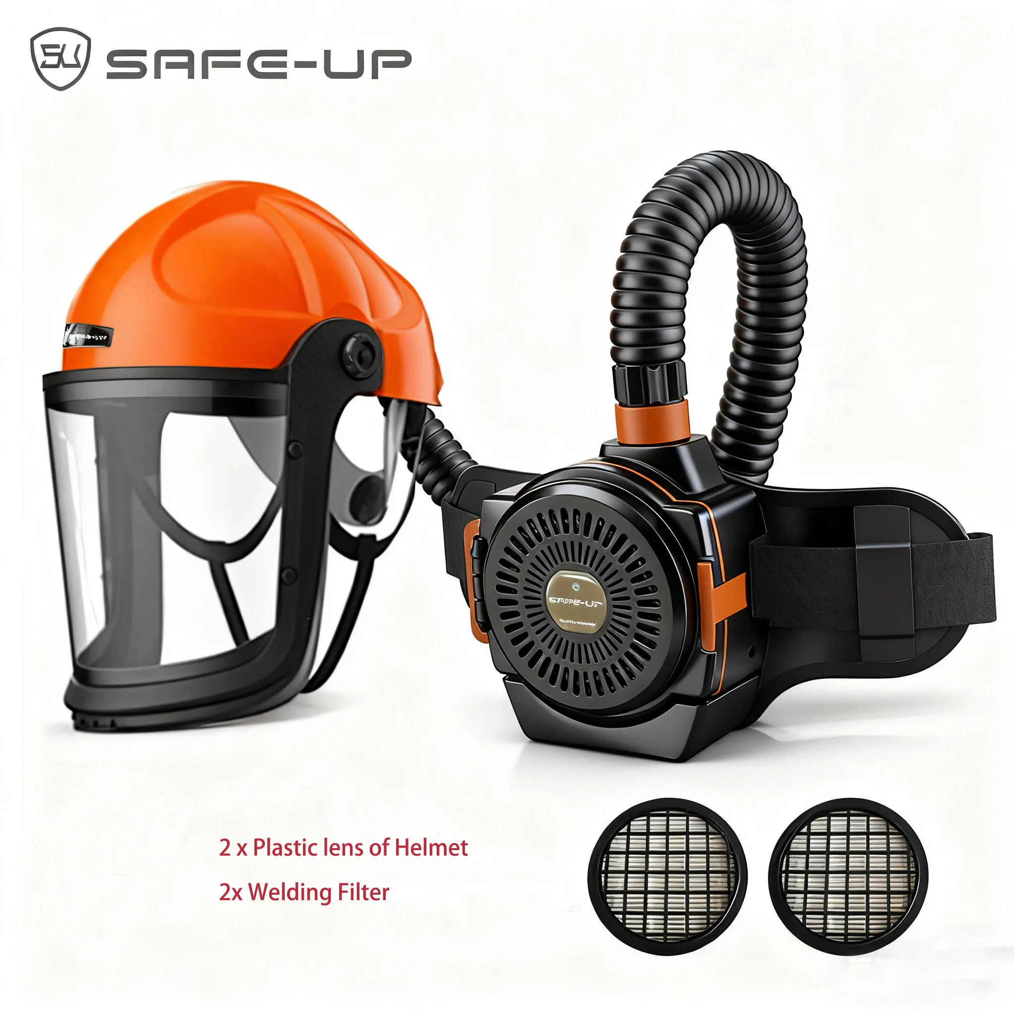 Panoramic View Grinding Air Fed Respirator PAPR Auto Darkening Filter ...