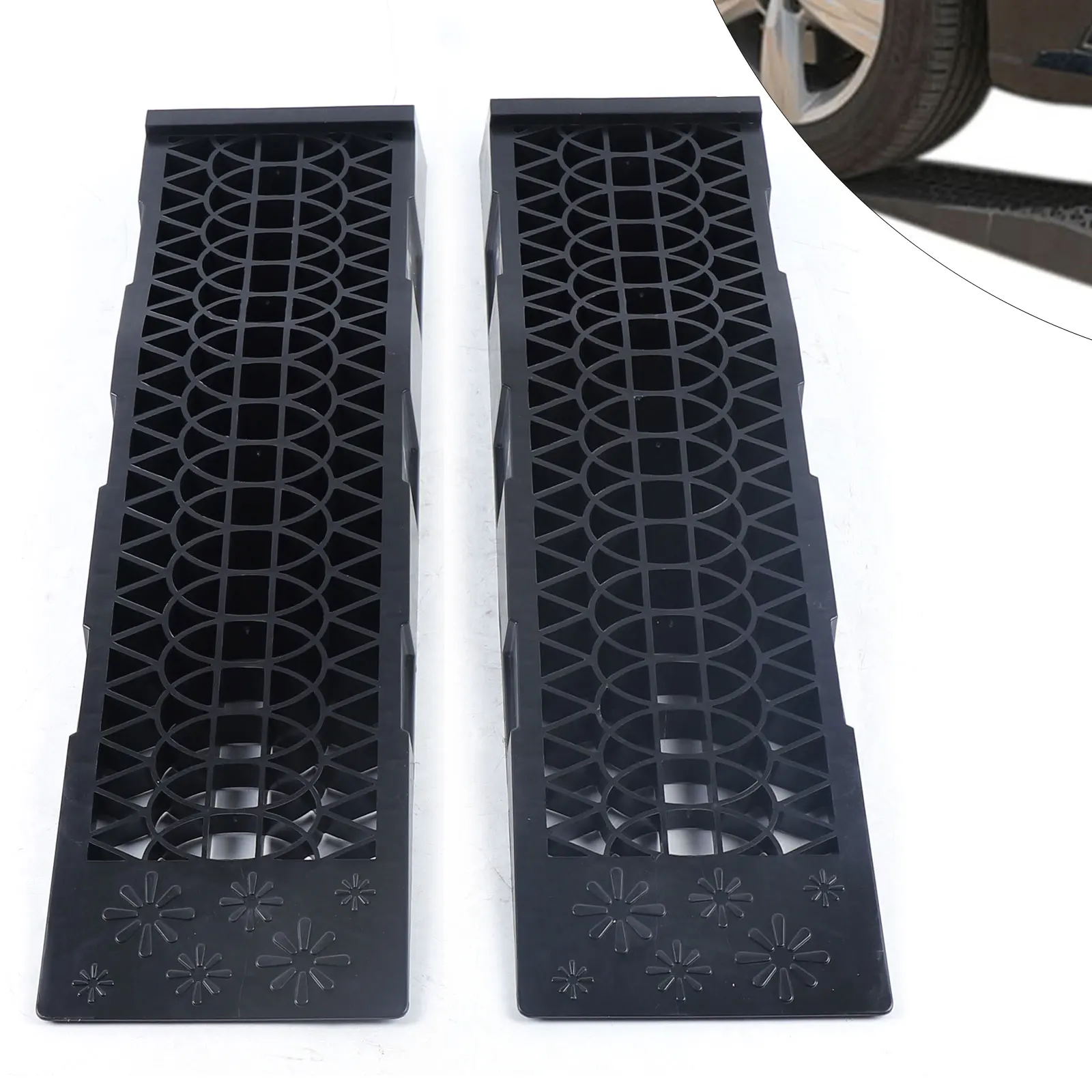 2x-3-Ton-Heavy-Duty-Super-Stable-Extra-Wide-Plastic-Car-Lifting-Ramps ...