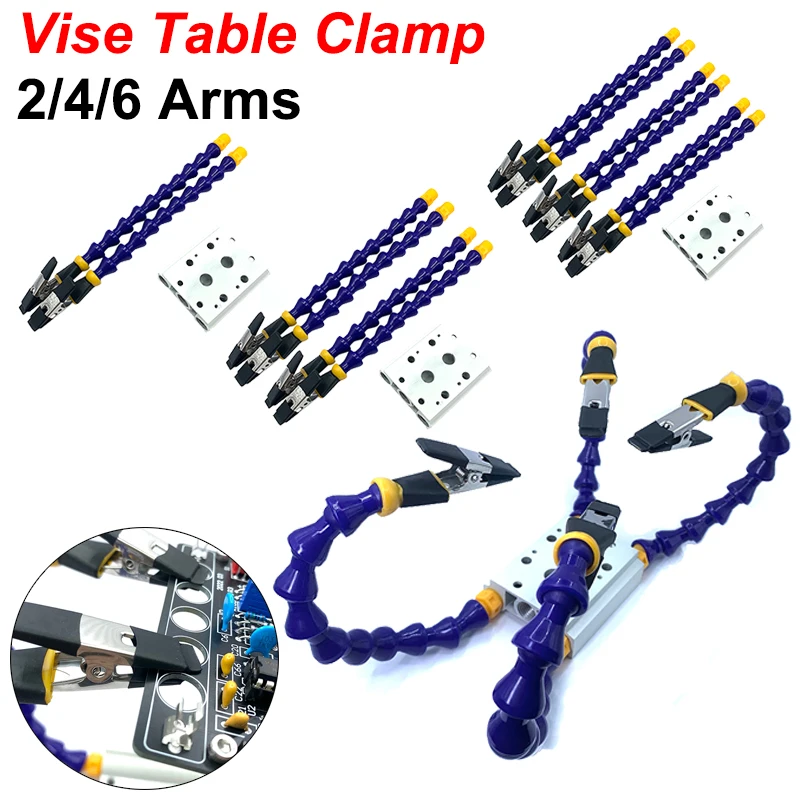 Table-Clamp-Soldering-Station-with-2-4-6-Flexible-Arms-Soldering-Iron ...