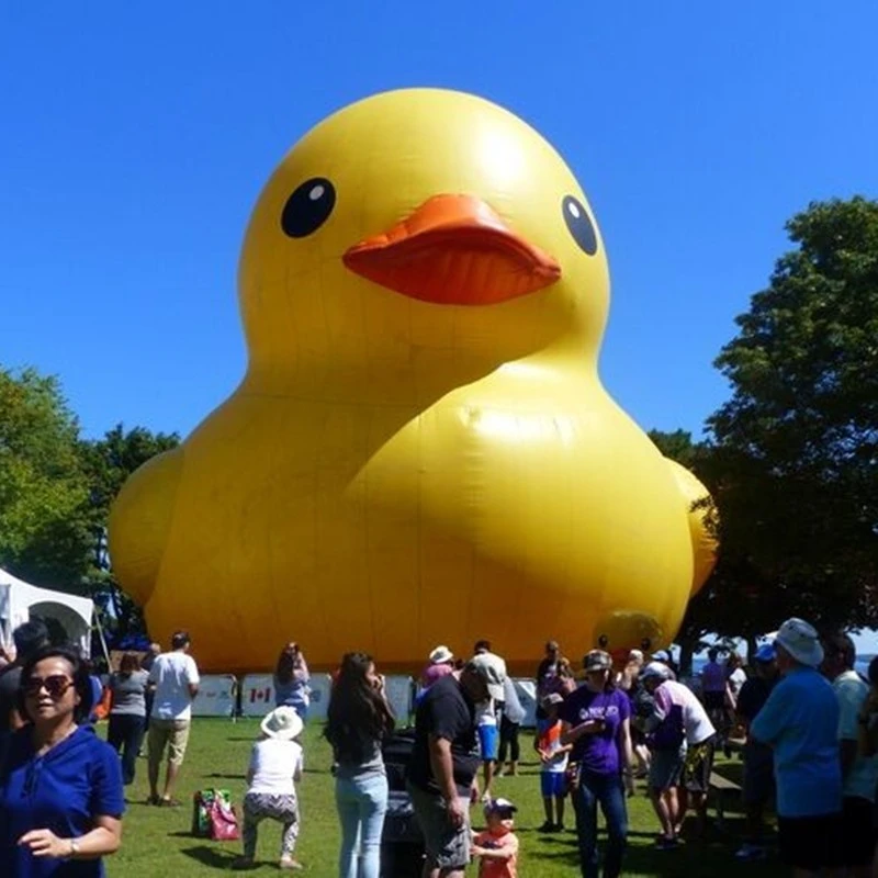 Large inflatable model cartoon model Large Yellow Duck water ride PVC ...