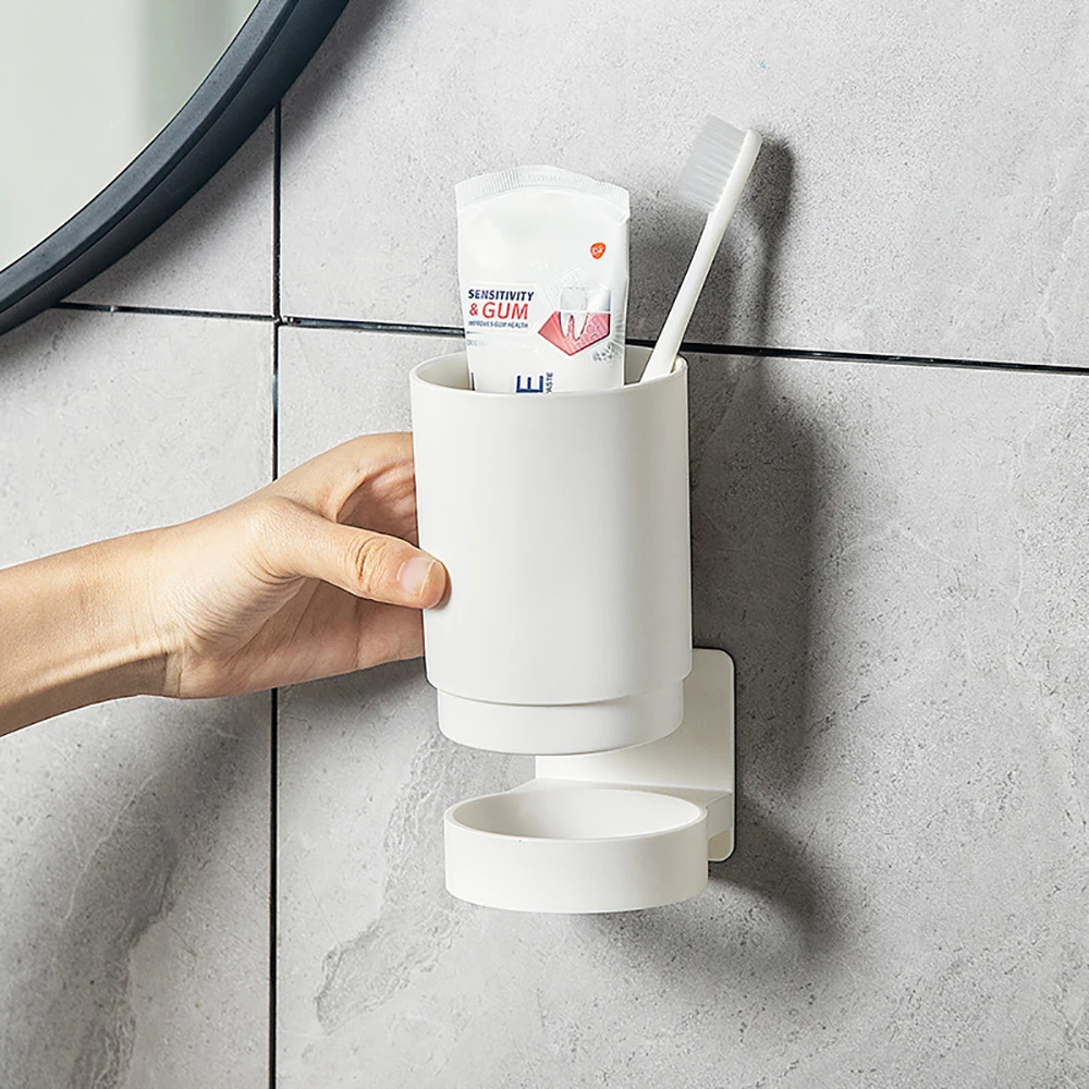Toothbrush-Cup-Wall-Mounted-Toothbrush-Holder-Mouthwash-Cup-Bathroom ...
