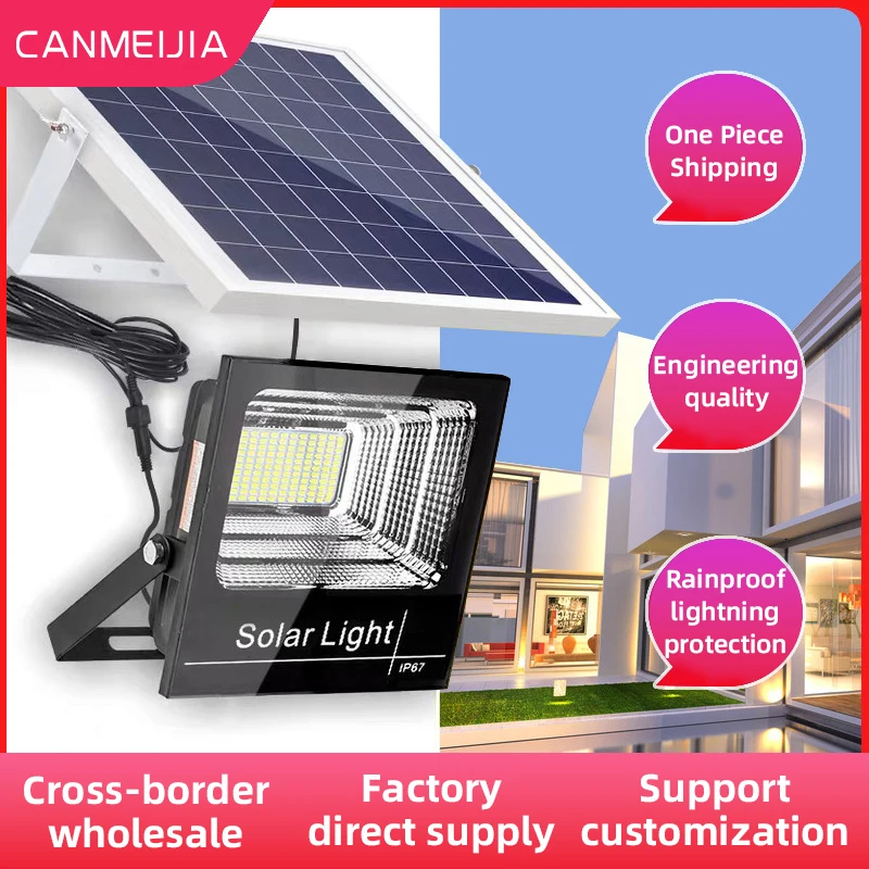 Outdoor-Solar-Light-LED-Lamp-Waterproof-Floodlight-Panel-Foco-Led-Solar ...