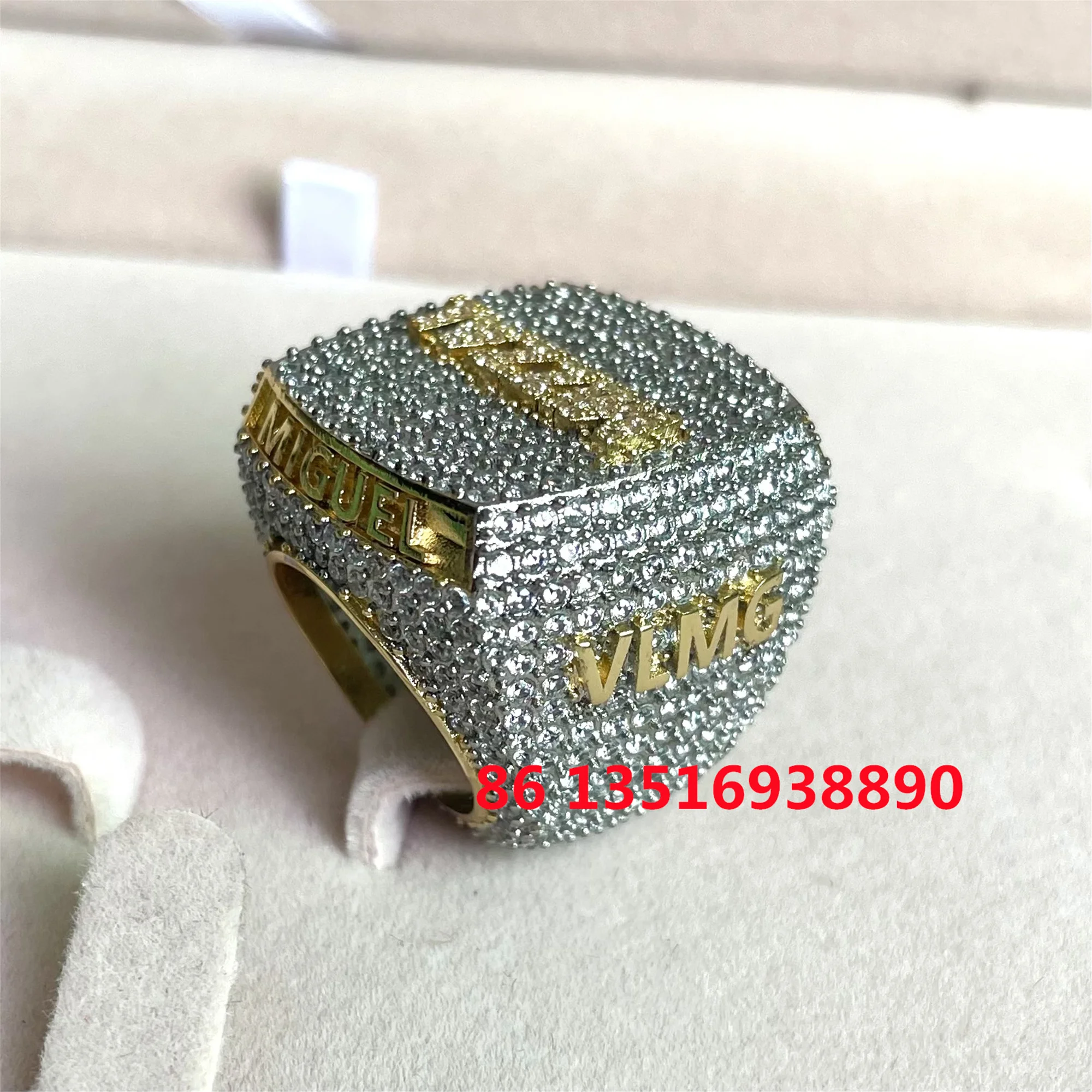 Big-Custom-Letter-Name-Ring-For-Men-Women-Bling-Zircon-RINGS-Copper ...