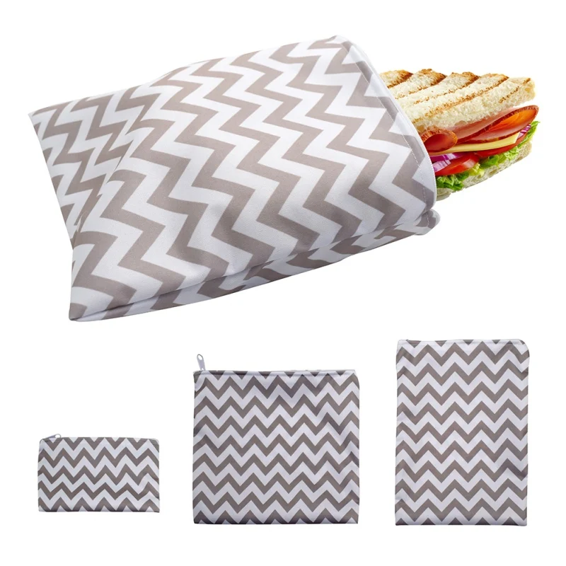 3pcs-Reusable-Sandwich-Bag-Snack-Food-Storage-Bags-Waterproof-Leakproof ...