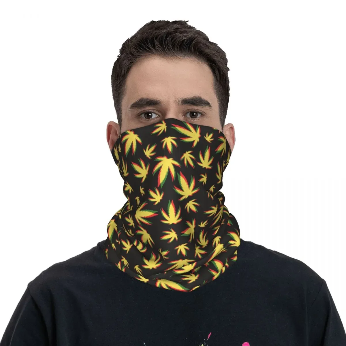 Marijuana-Weed-Illusion-Bandana-Neck-Cover-Merch-Psychedelic-Trippy ...