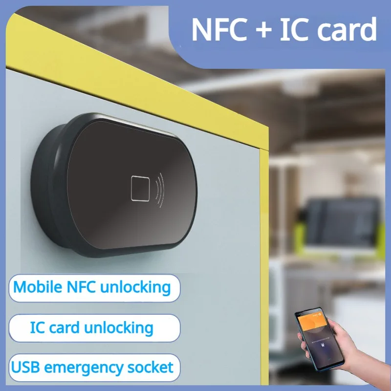 Mobile-Phone-NFC-Smart-Drawer-Lock-Card-Cabinet-Lock-Wardrobe-Lock-File ...