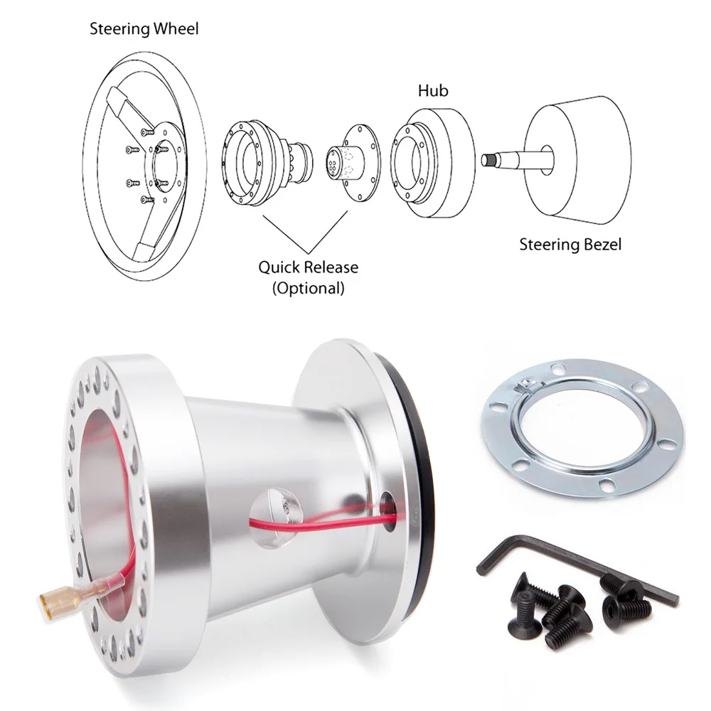 ADDCO-Universal-Racing-Aluminium-Steering-Wheel-Hub-Adapter-Boss-Kit ...