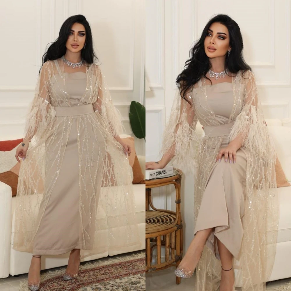 Customized-Fashion-Sparkle-Square-A-line-Evening-Dresses-Anke-Length ...
