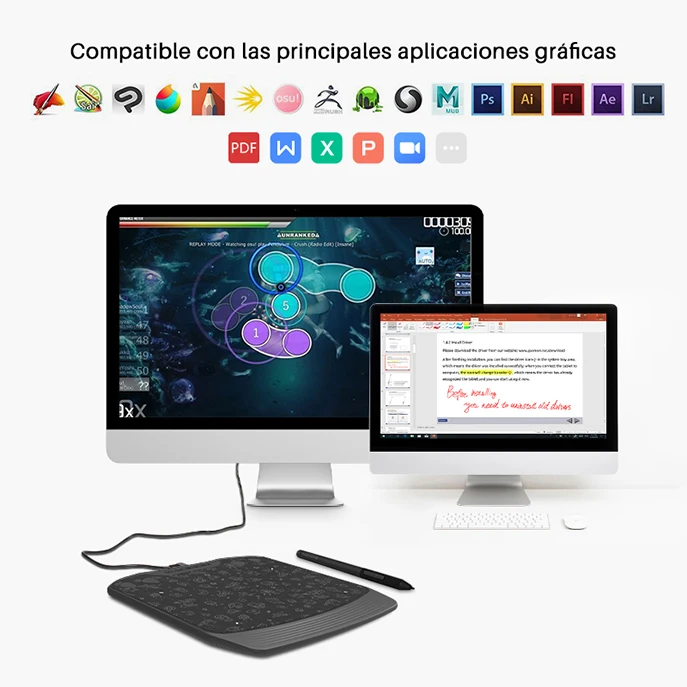 GAOMON Tableta digitalizadora gráfica gaomon S630 5x32 Pulgadas ...