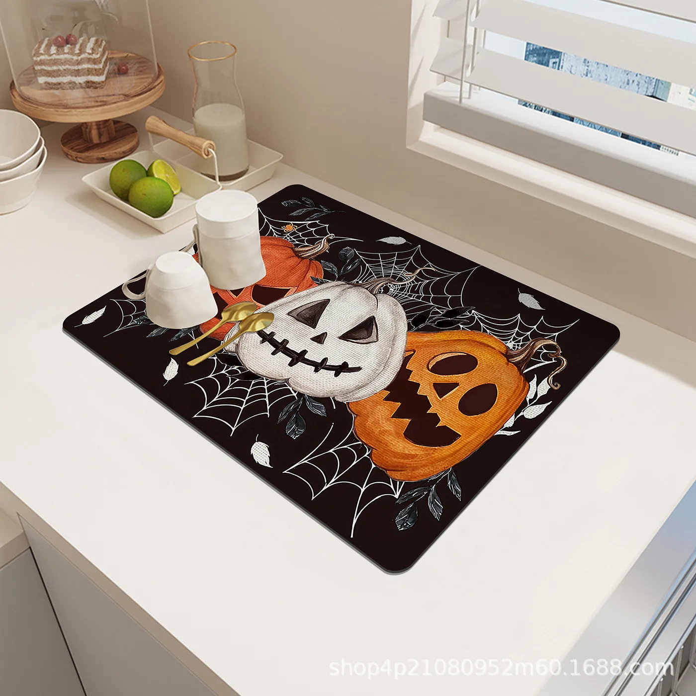 Pumpkin-Halloween-Placemats-Seasonal-Fall-Table-Mats-For-Party-Kitchen ...