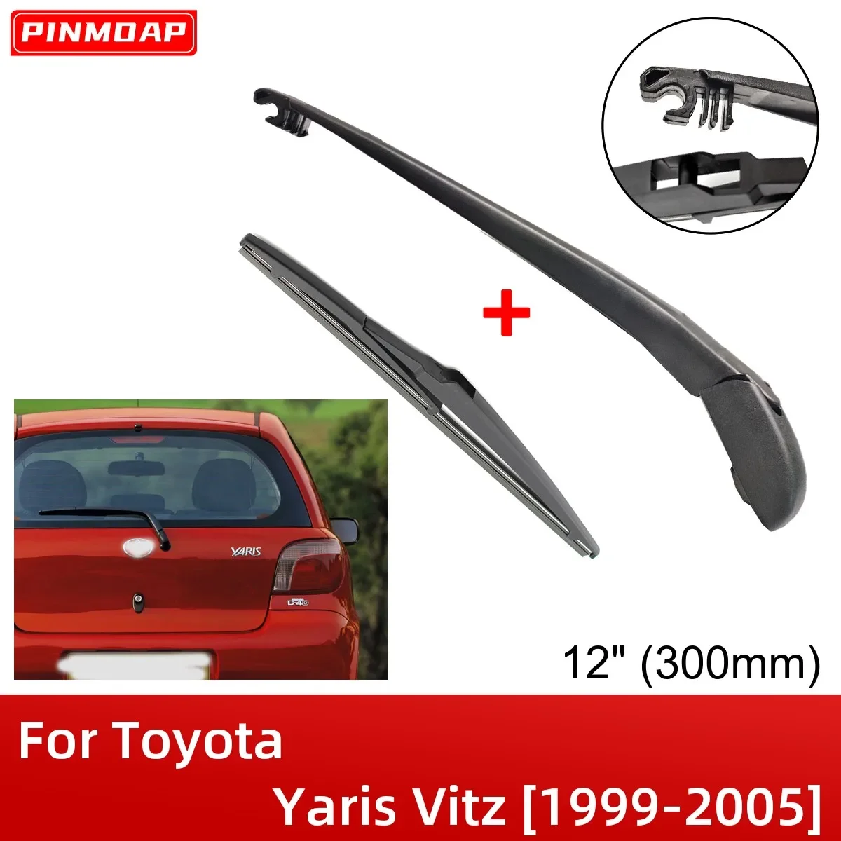 12-300mm-Rear-Wiper-Blade-Arm-Set-Kit-For-Toyota-Yaris-Vitz-1999-2005 ...