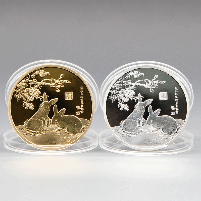 2023-New-Year-of-The-Rabbit-Commemorative-Coins-Chinese-Zodiac-Medals ...