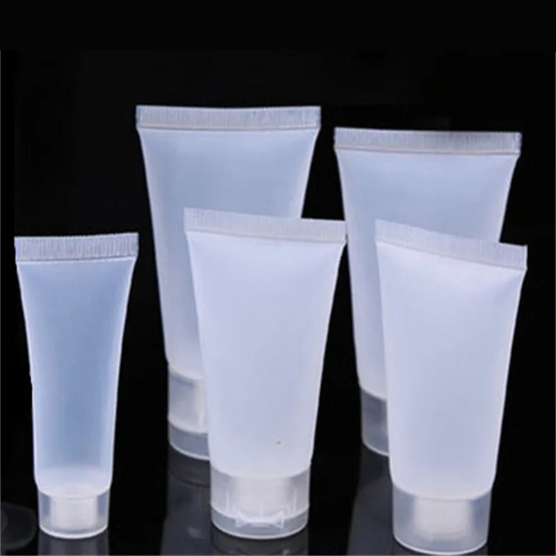 100pcs Empty 5-50ml Cosmetic Soft Tube Plastic Lotion Container Frosted ...
